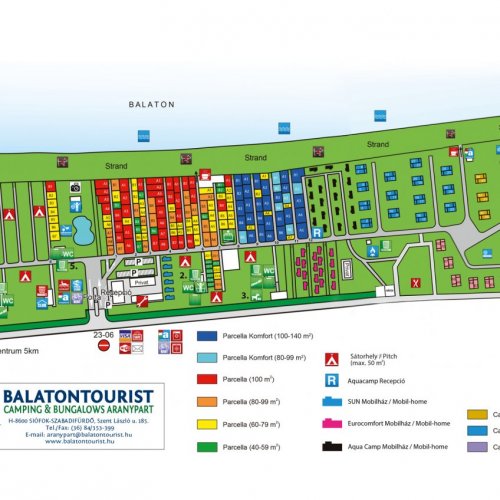 Balatontourist: Campsite maps